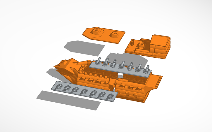 3D design Pirate ship - Tinkercad