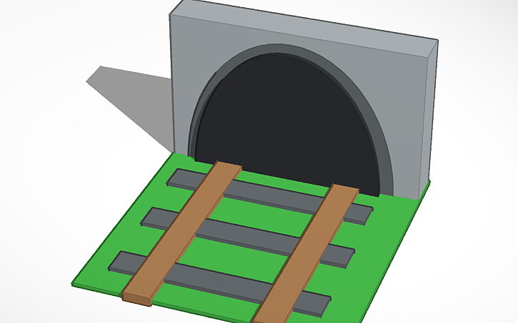 3D design Train Tunnel - Tinkercad