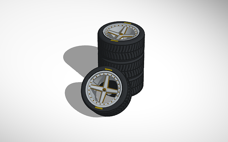 3D design (JDM)'ish rims Free to copy - Tinkercad