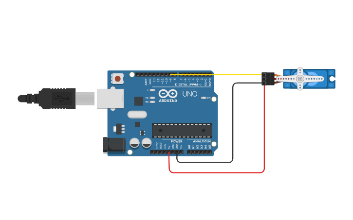 Circuit Design 13a Servo Motor Sweep Tinkercad