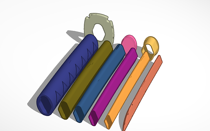 3D design Collapsible Katana - Tinkercad