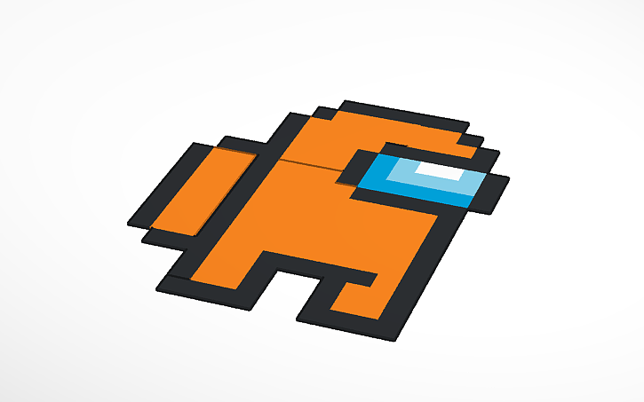3D design Among Us Pixel Art! - Tinkercad