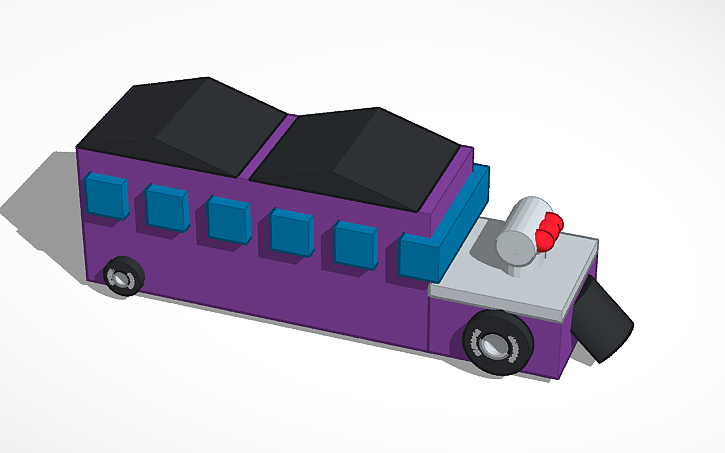 3D design electronics bus - Tinkercad