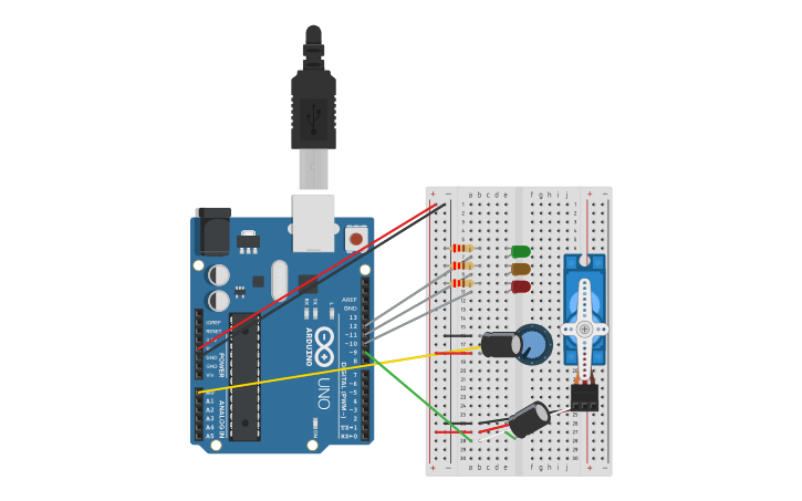 Circuit design Mood Cue - Tinkercad