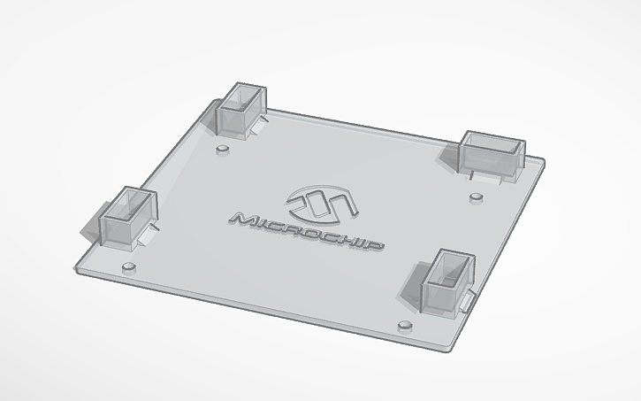3D design Microchip Curiosity - Waveshare Display Mount - Tinkercad