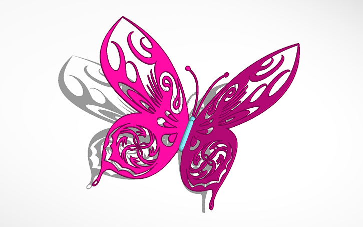 3D design Butterfly - Tinkercad