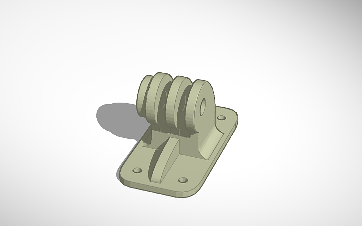 3D design Go pro - Base Mount - Tinkercad