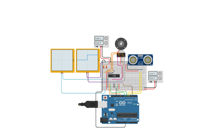 Circuit design PID speed control of a DC motor - Tinkercad