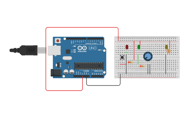 Circuit design Light Circuit Sensors Example - Tinkercad
