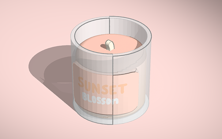 3D design 𝒞𝑜𝓏𝓎 𝒞𝒶𝓃𝒹𝓁𝑒𝓈 #6: 𝓈𝓊𝓃𝓈𝑒𝓉 𝒷𝓁𝑜𝓈𝓈𝑜𝓂~ - Tinkercad