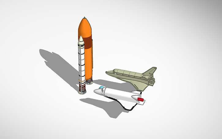3D design Discovery Space Shuttle Rockets - Tinkercad