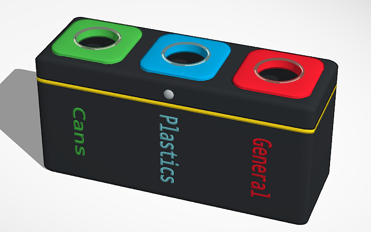 3D design Trash Bin - Tinkercad