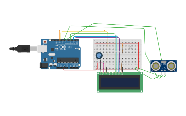 Circuit design Distance - Tinkercad
