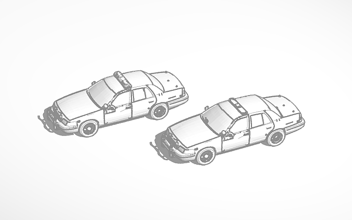 3D design Cop Cars - Tinkercad