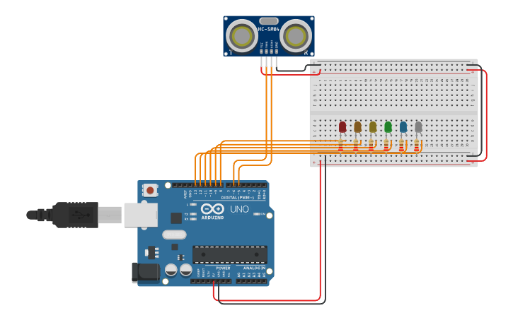 Circuit design distance - Tinkercad