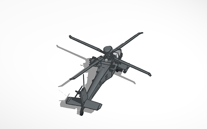 3D design Apache Helicopter - Tinkercad