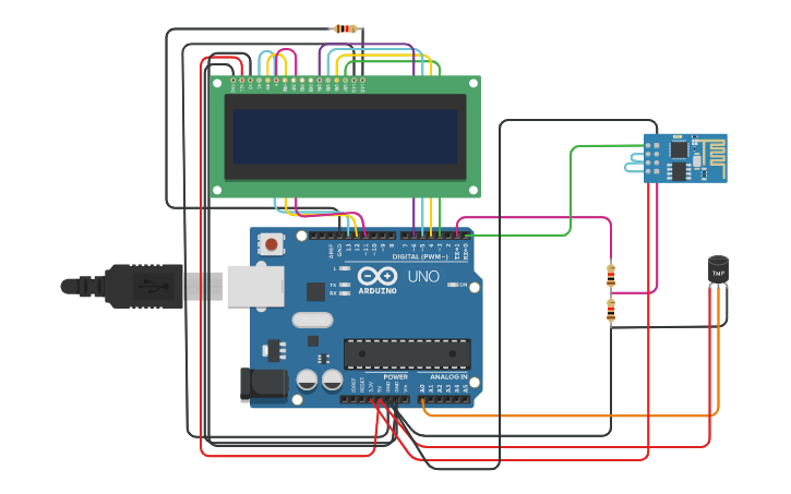 Circuit design Circuit Interface ESP8266+ThingSpeak with Arduino ...