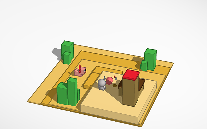3D design desert duo in tinker - Tinkercad