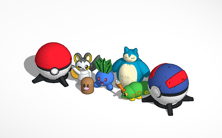 3D design Pokemon Go - Tinkercad