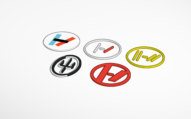 3D design Twenty One Pilots Logos - Tinkercad