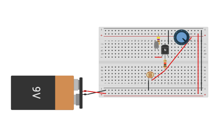 Circuit design Dark Sensor circuit - Tinkercad