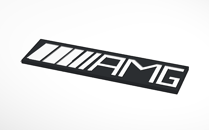 3D design Mercedes AMG logo anahtarlık - Tinkercad