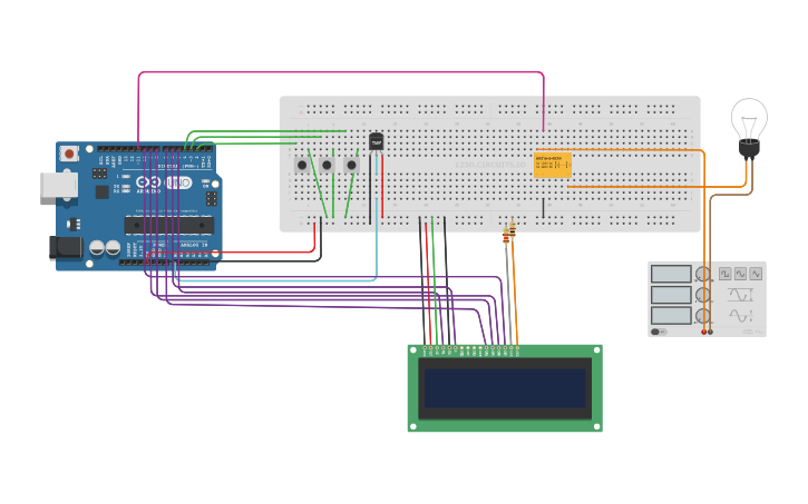 Circuit design Heating - Tinkercad