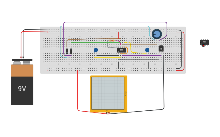 Circuit design 555 TIMER - Tinkercad