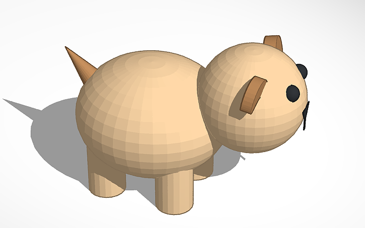3D design perro - Tinkercad