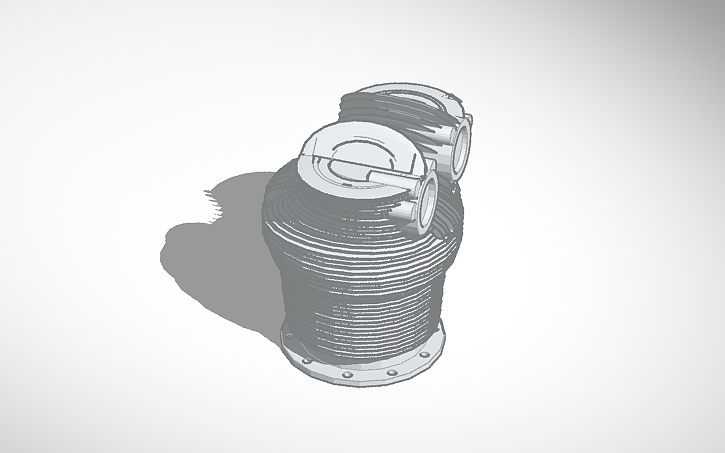 3D design Aircraft engine cylinder - Tinkercad