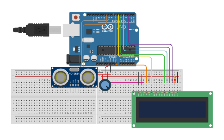 Circuit design Distancia - Tinkercad