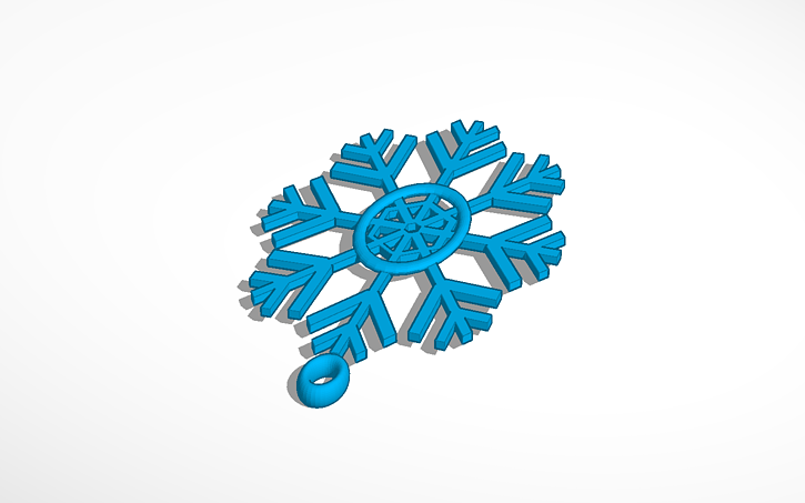 3D design snow flake - Tinkercad
