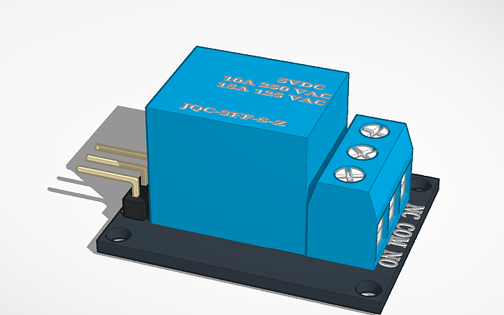 3D design Relay module - Tinkercad