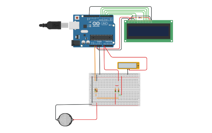 Circuit design arduino bipolar voltmeter - Tinkercad