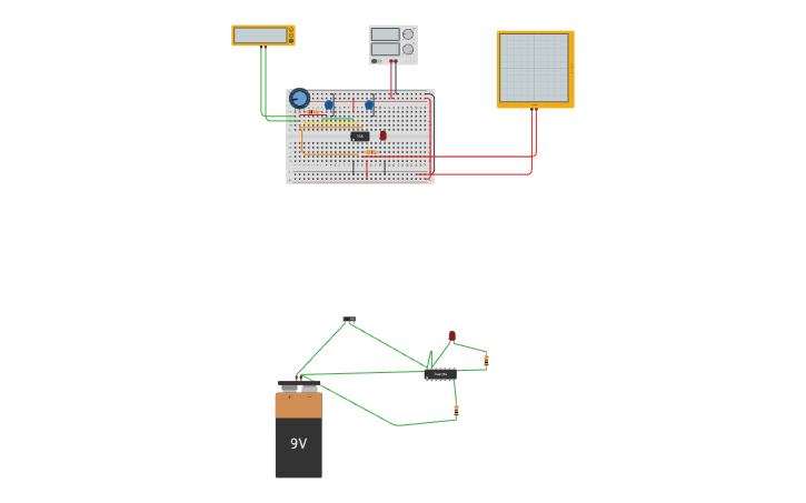 Circuit design 555 TIMER CLOCK with Potentiometer - Tinkercad