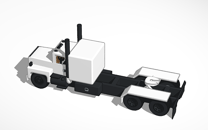 3D design 1980 Ford L9000 Semi show truck - Tinkercad