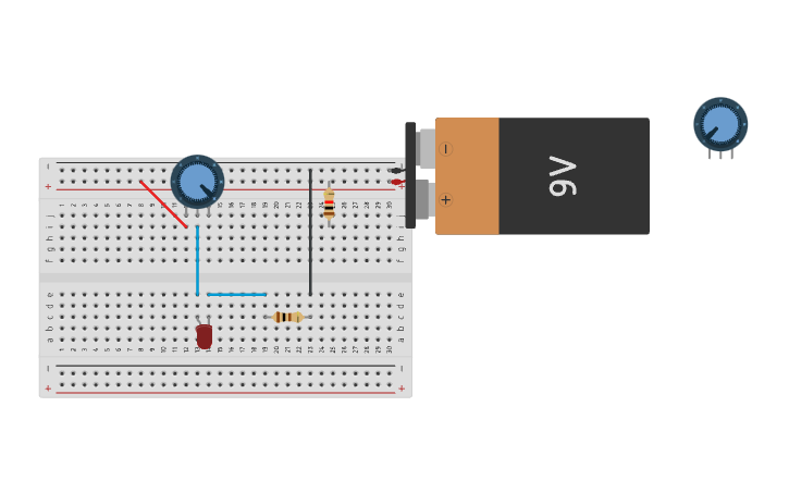 Circuit design 2. Como funciona un potenciómetro - Tinkercad