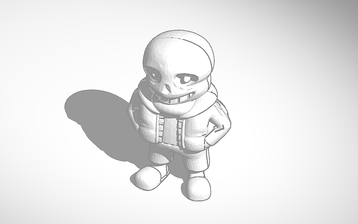 3D design Sans Undertale - Tinkercad