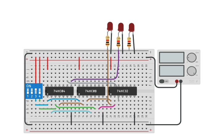 Circuit Design 1 Bit Magnitude Comparator Tinkercad