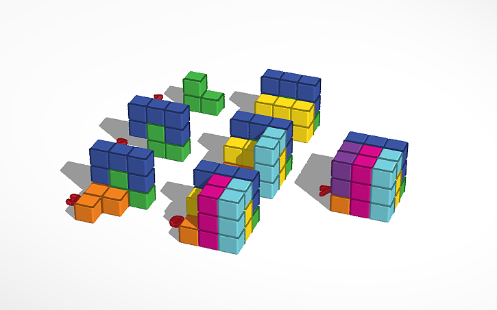 3D design Cube Puzzle - Tinkercad