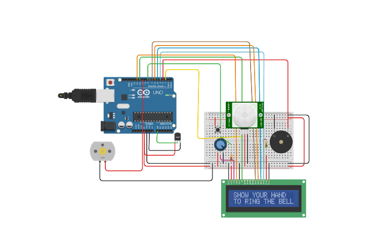 Circuit design Smart House Door - Tinkercad