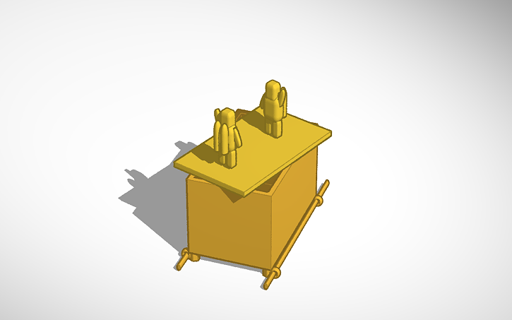 3D design Ark of the Covenant feat. Burning Bush imagery - Tinkercad