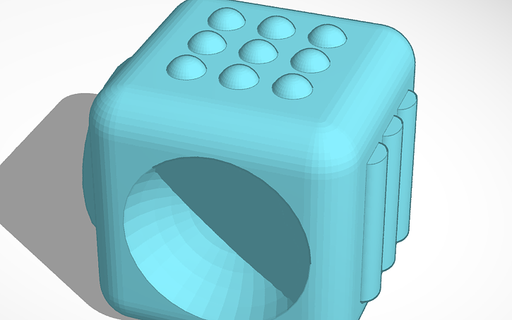 3D design Fidget Cube - Tinkercad