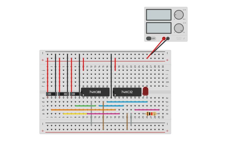 Circuit design Sum - Tinkercad