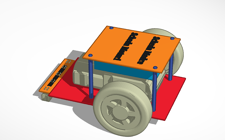 3D design line follower - Tinkercad