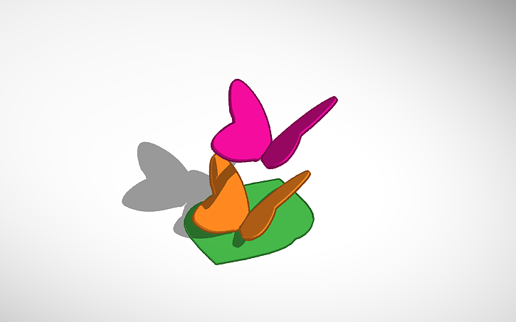 3D design Butterfly - Tinkercad