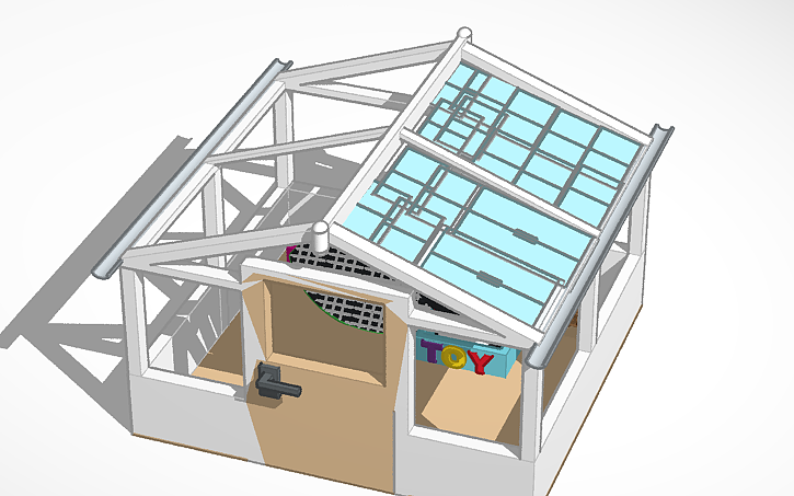 3D design storage green house - Tinkercad