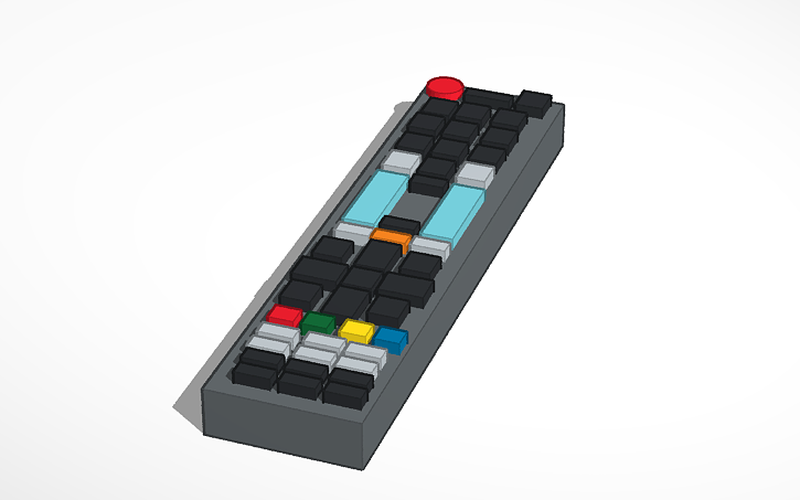 3D design TV Remote - Tinkercad