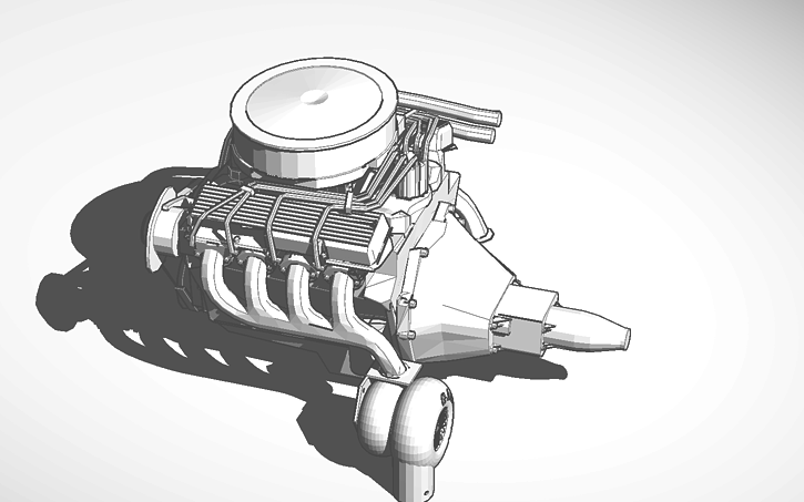 3D design V8 Turbo - Tinkercad