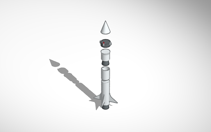 3D design Sounding missile concept - Tinkercad